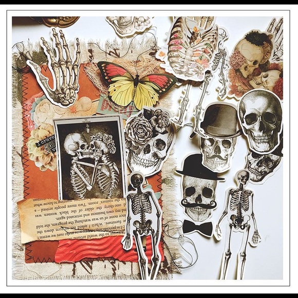 Office | Vintage Orthopedic Stickers Full Skeletons 14 Deco Stickers ...